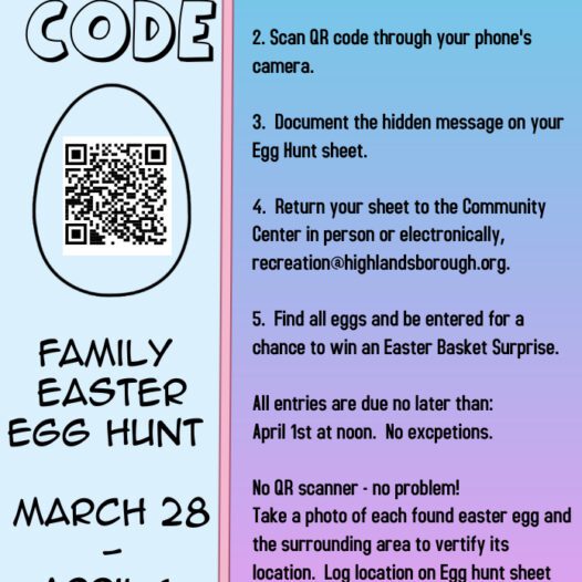 Easter Egg Hunt – QR Code style – Borough of Highlands, New Jersey
