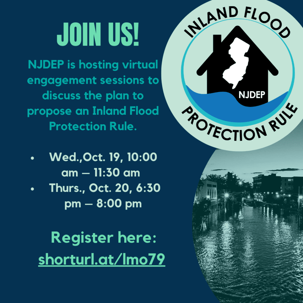 Join NJDEP Virtual Engagement Sessions about Inland Flood Protection ...