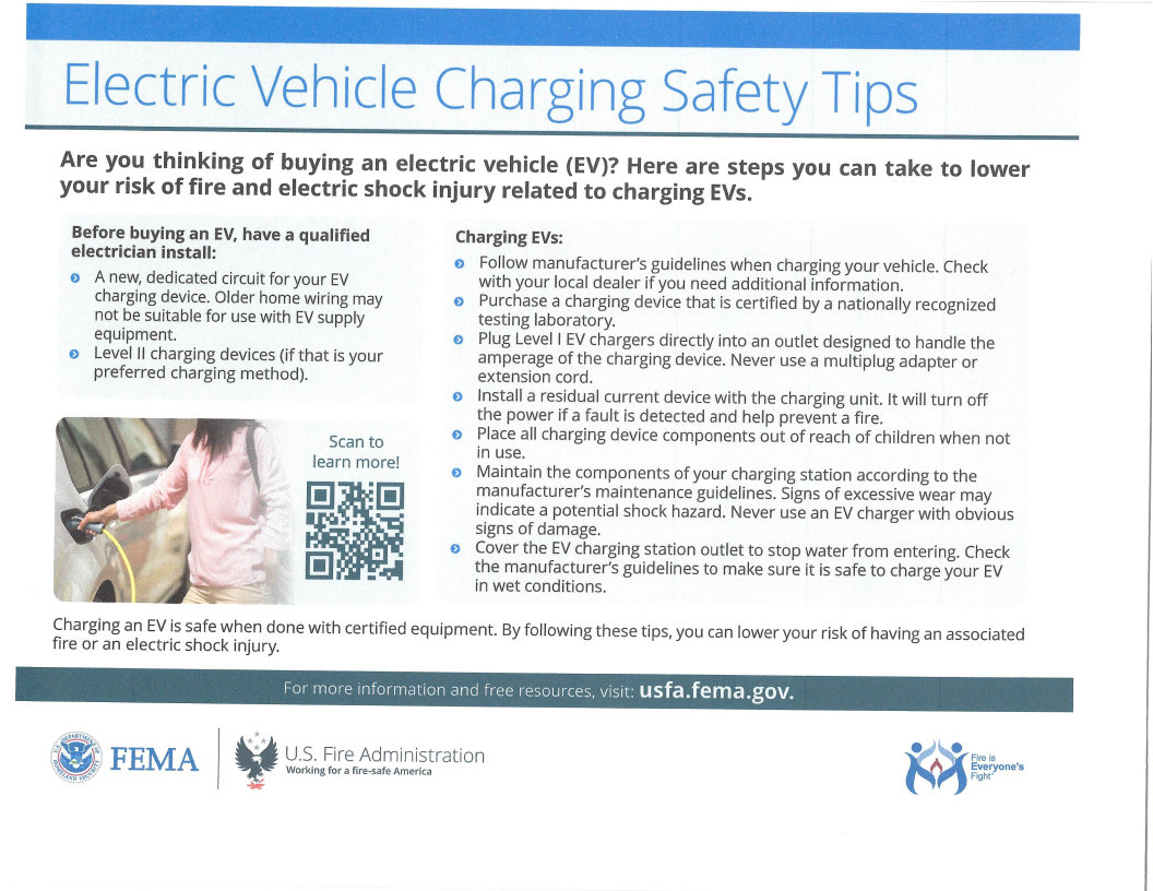 Electric Vehicle Charging Safety Tips – Borough of Highlands, New Jersey