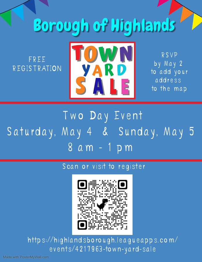 Town-wide Yard Sale – Borough of Highlands, New Jersey