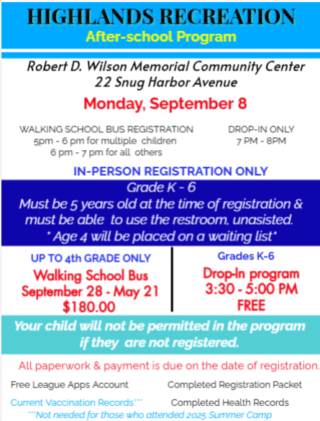 Website flyer – Borough of Highlands, New Jersey